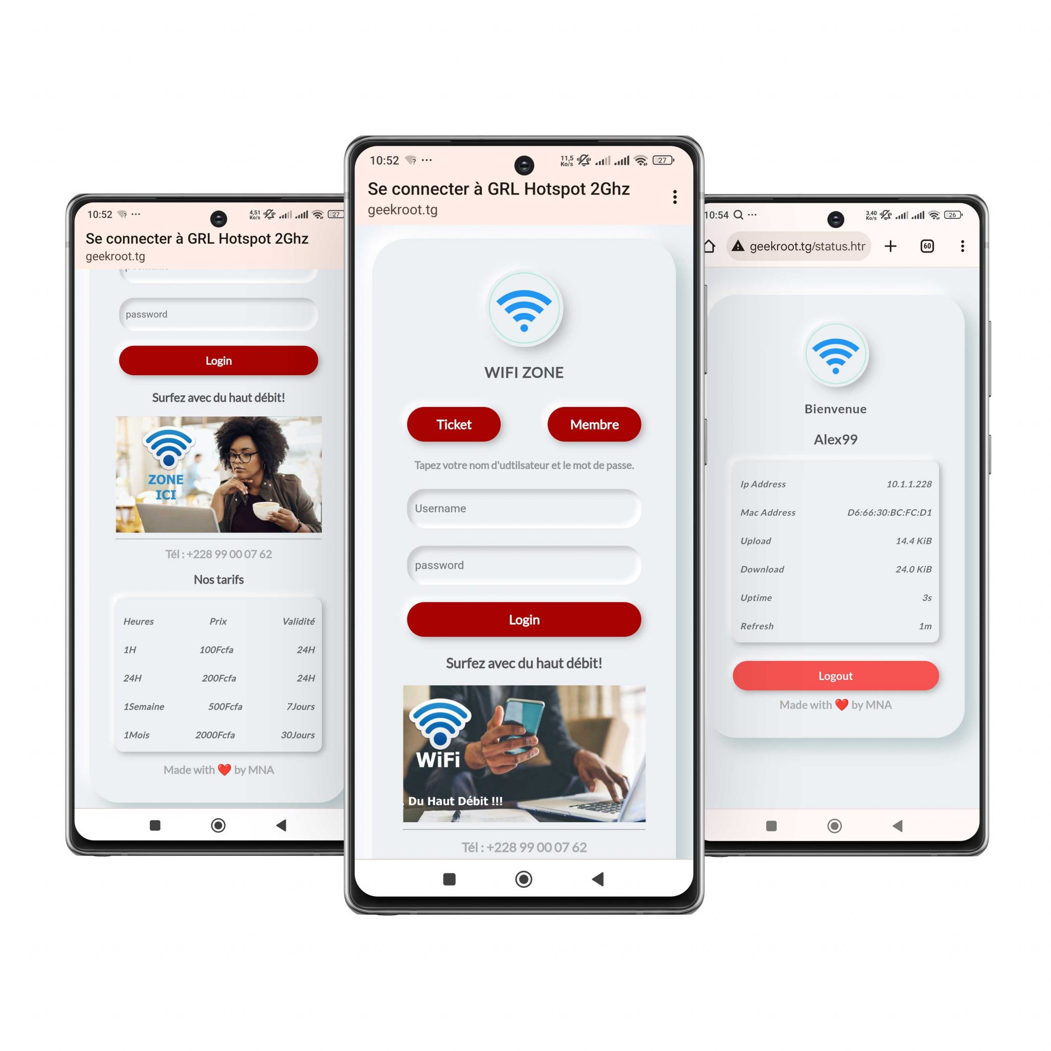 Template 11 - Mikrotik hotspot login page - GeekRootlab